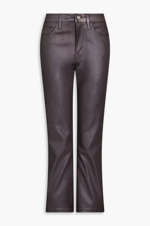 FRAME Le Crop Mini Boot High-rise Jeans - Chocolate