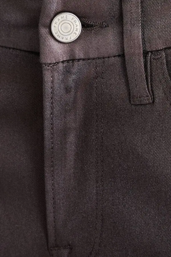 FRAME Le Crop Mini Boot High-rise Jeans - Chocolate