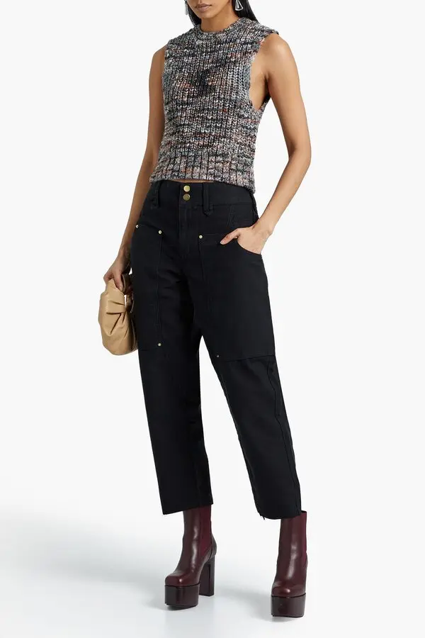FRAME Cropped Tapered Pants