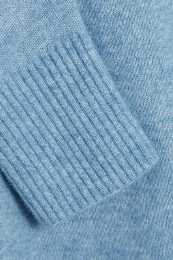 Helmut Lang Mélange Brushed Woolblend Sweater