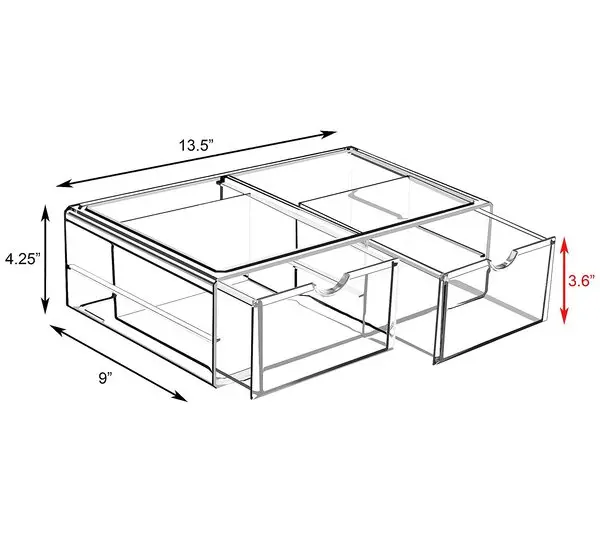 SORBUS Cosmetics Stackable Xl Storage Case