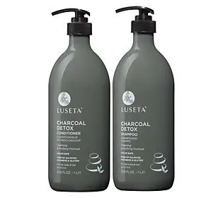 LUSETA BEAUTY Charcoal Detox Shampoo & Conditioner Set 33.8 Oz - One-color