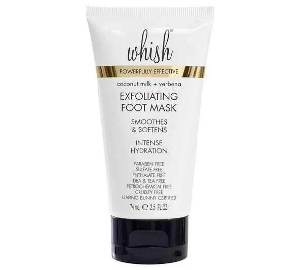 Whish Coconut Milk + Verbena Exfoliating Foot M Sk, 2.5 Fl Oz - One-color