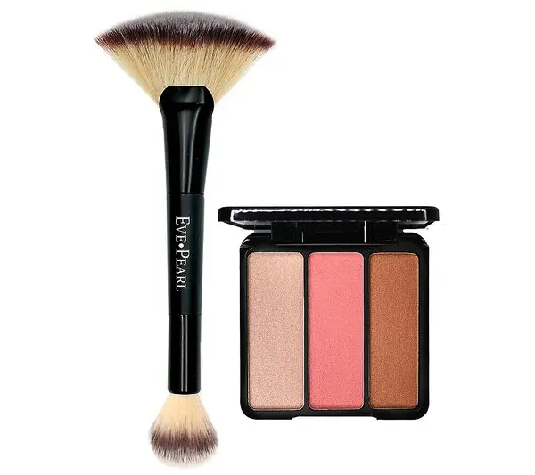 EVE PEARL Blush/bronzer Trio And 204 Fan Highli Ghter Brush - One-color