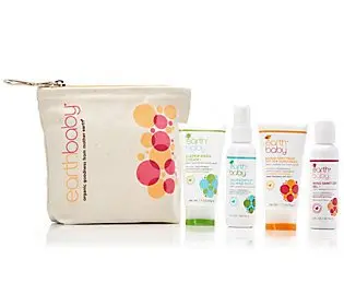 EARTH BABY On-the-go Kit 4-piece Set And Travel Pouch - One-color