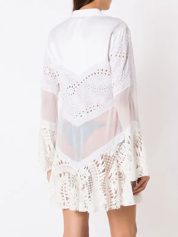 AMIR SLAMA Sheer-panel Shirt Dress