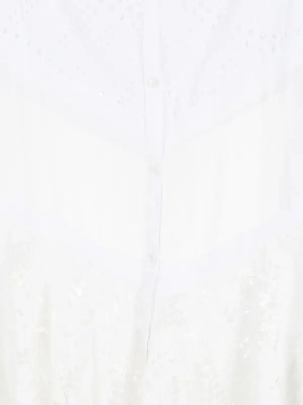 AMIR SLAMA Sheer-panel Shirt Dress