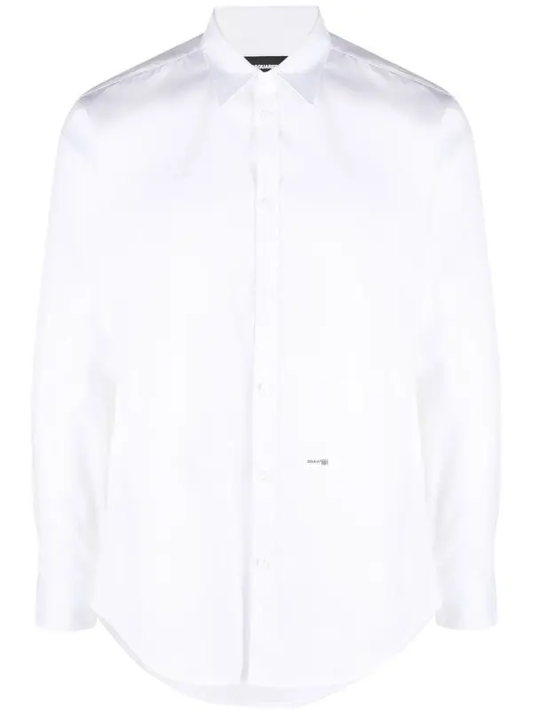 Dsquared2 Logo Detail Cotton Shirt - White