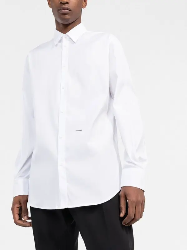 Dsquared2 Logo Detail Cotton Shirt - White