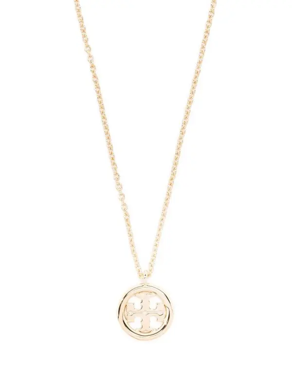 Tory Burch Logo Charm Necklace - Gold