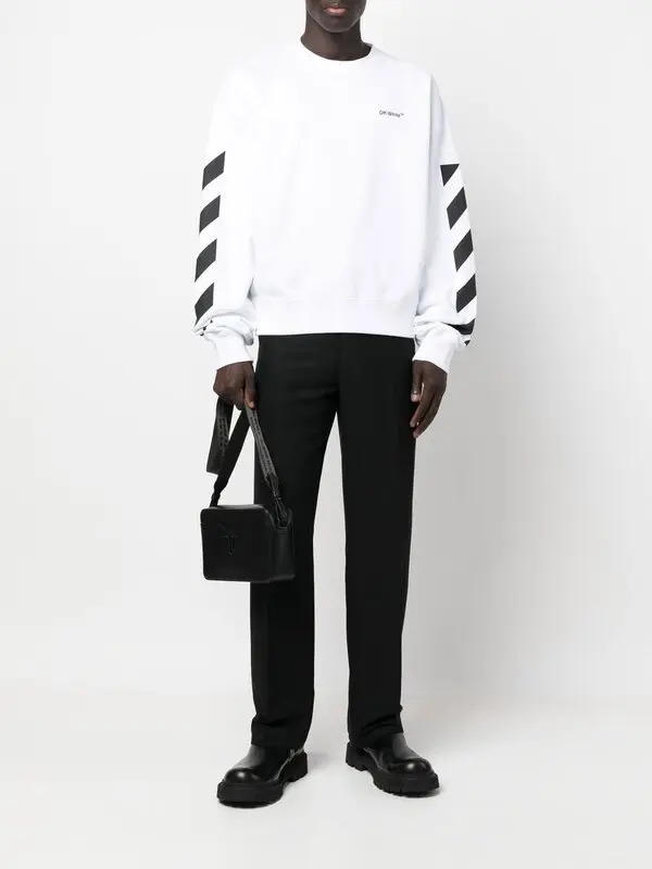 Off-White Logo-print Cotton Sweatshirt - White