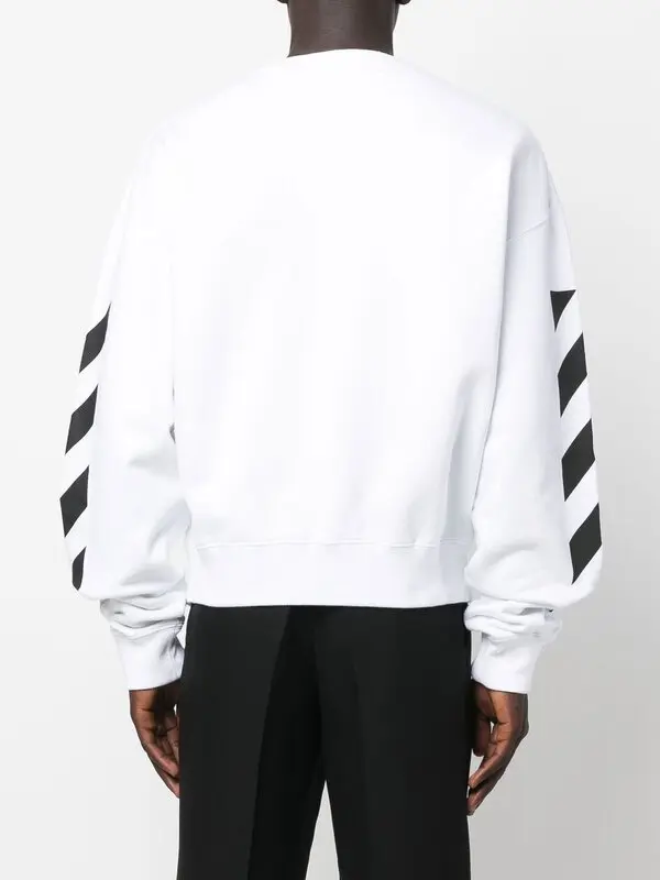 Off-White Logo-print Cotton Sweatshirt - White