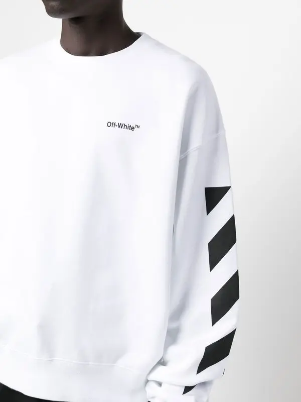 Off-White Logo-print Cotton Sweatshirt - White