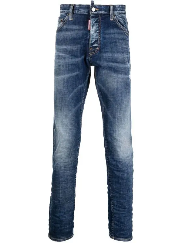 Dsquared2 Stonewashed Skinny Jeans - Blue