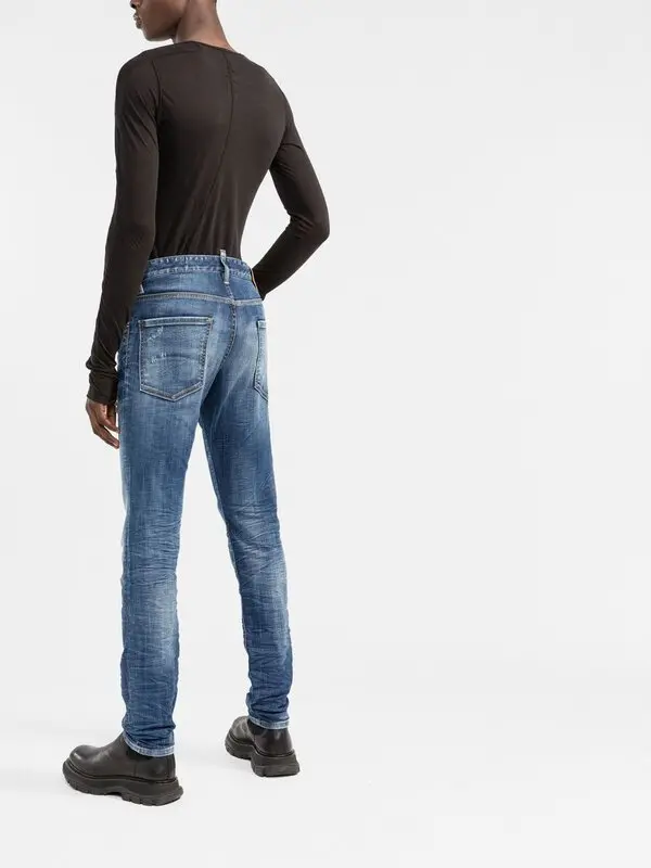 Dsquared2 Stonewashed Skinny Jeans - Blue
