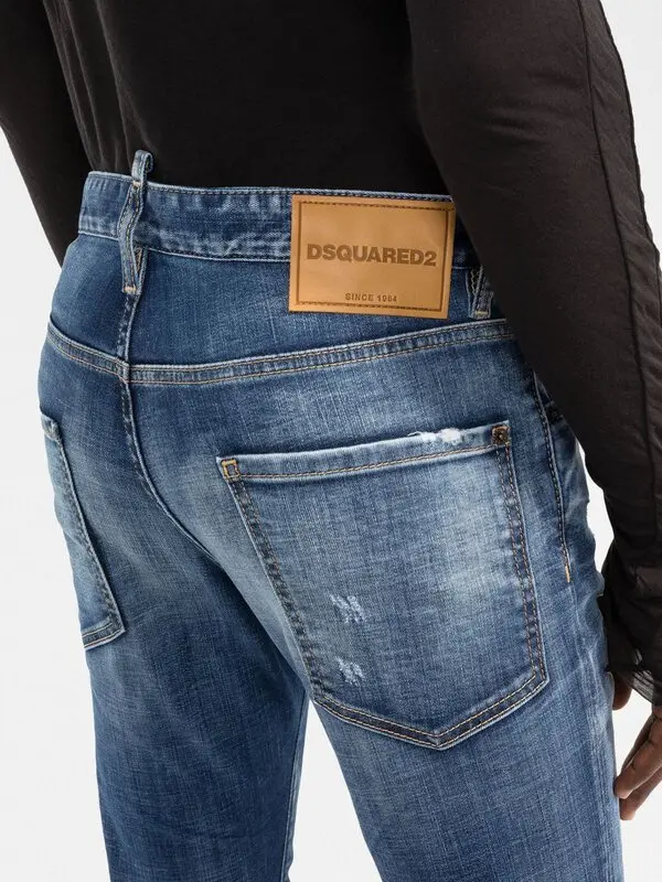 Dsquared2 Stonewashed Skinny Jeans - Blue