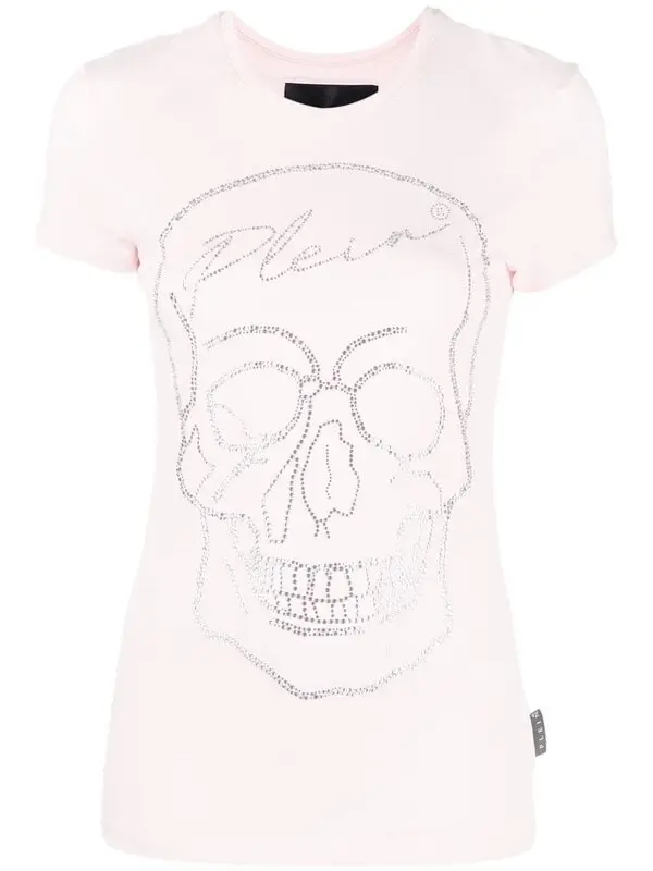 Philipp Plein Crystal Skull T-shirt - Pink
