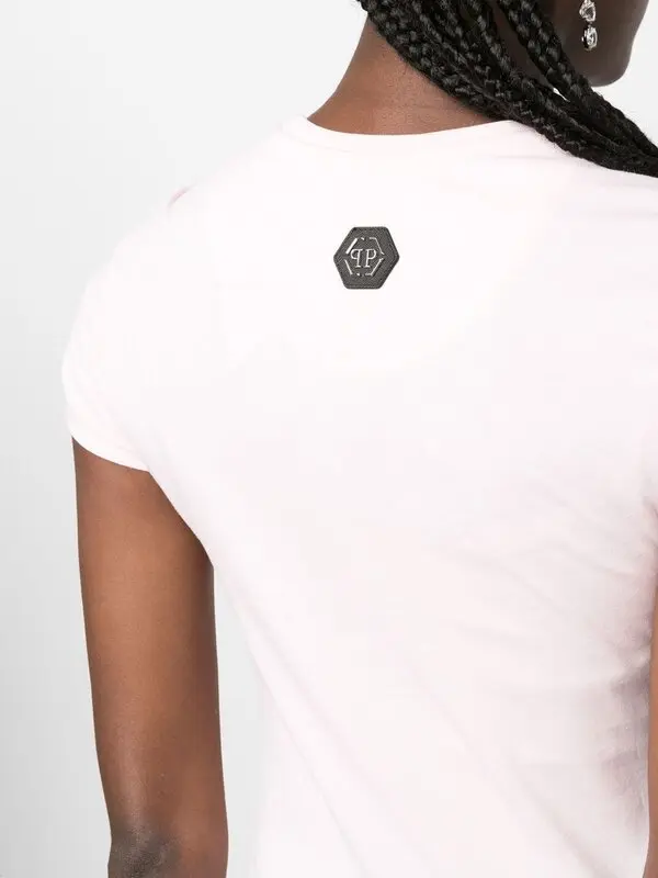 Philipp Plein Crystal Skull T-shirt - Pink