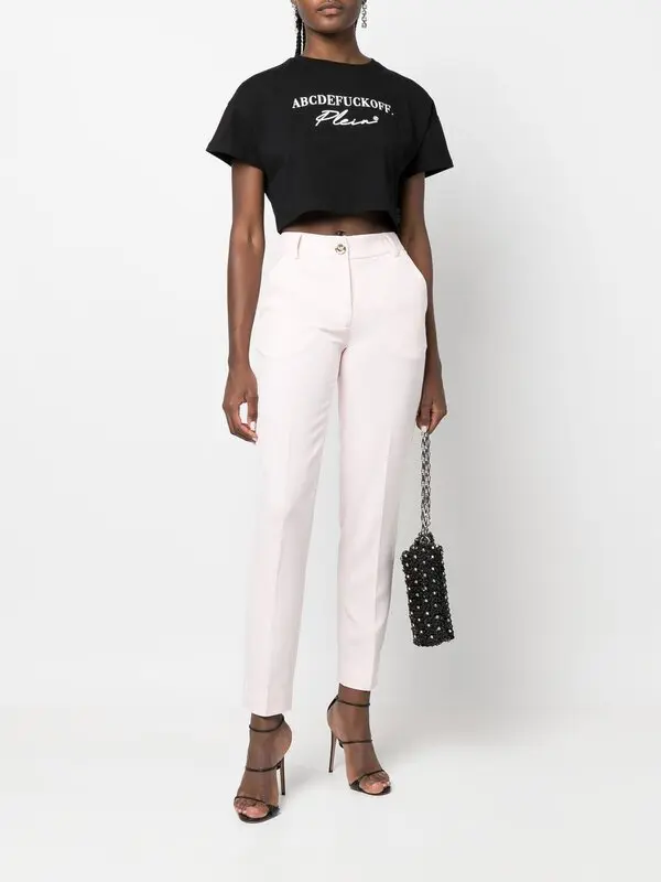 Philipp Plein Cotton Slogan-print Cropped T-shirt