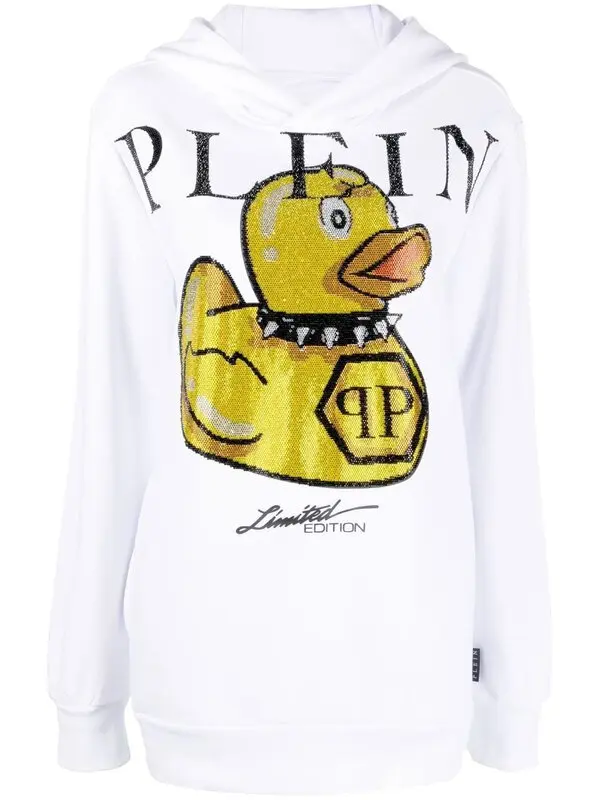 Philipp Plein Graphic-print Hoodie - White
