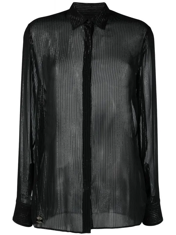 Philipp Plein Semi-sheer Button-down Shirt