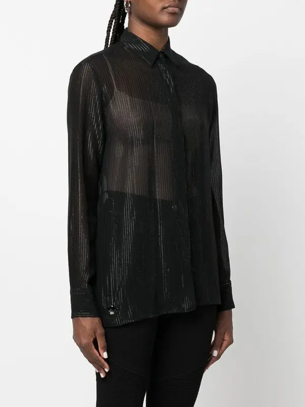 Philipp Plein Semi-sheer Button-down Shirt