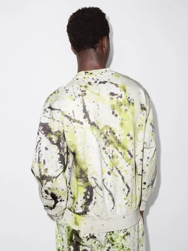 Aries Painterly Print Sweatshirt - Neutrals