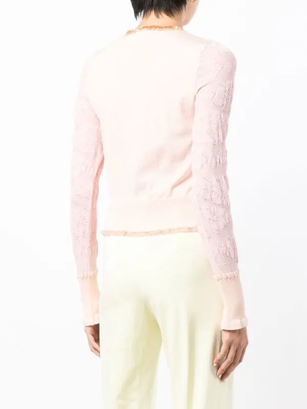 Stella McCartney Velvet-trim Wool Cardigan