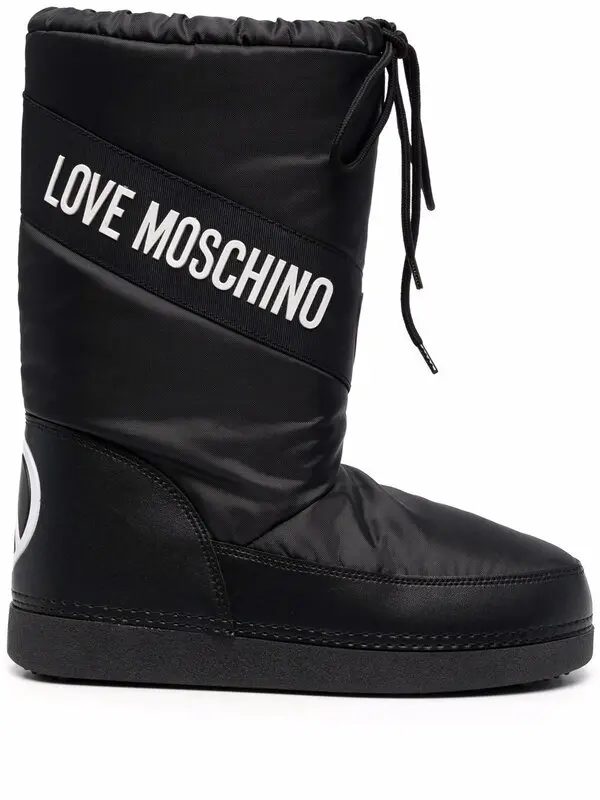 Moschino Logo-print Lace-up Boots