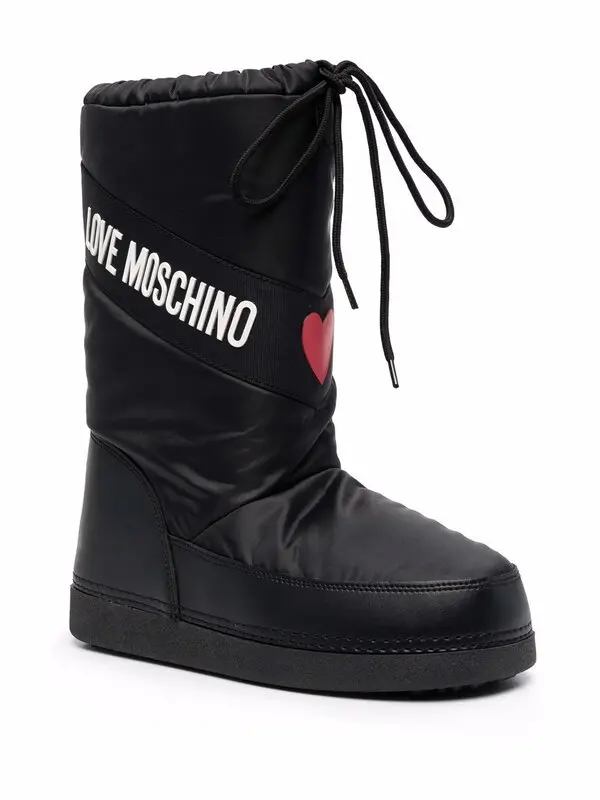 Moschino Logo-print Lace-up Boots
