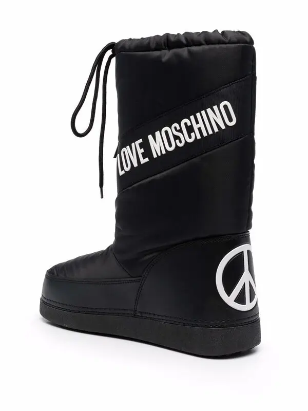 Moschino Logo-print Lace-up Boots