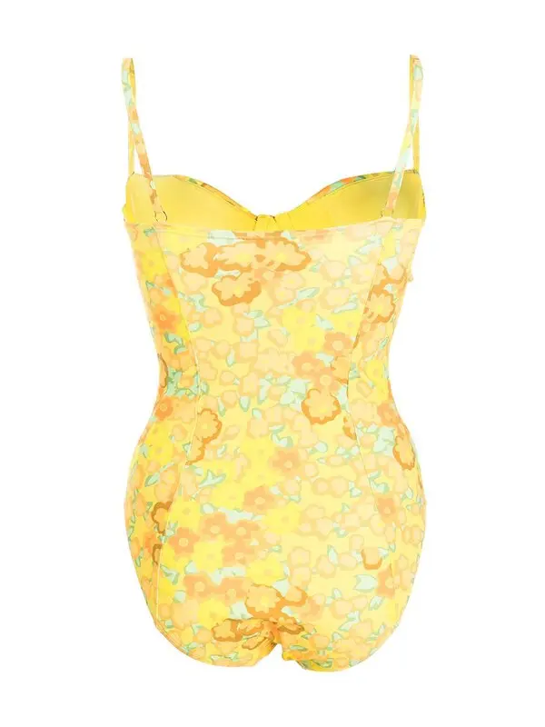 Tory Burch Floral Print One Piece Swimsuit