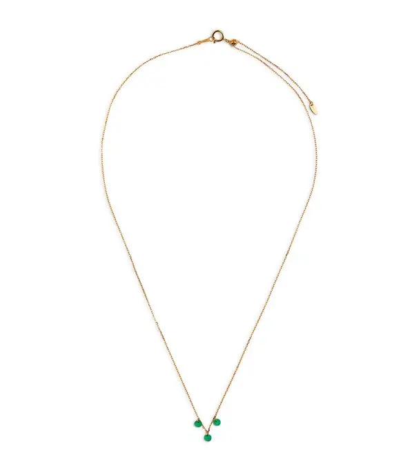 PERSEE Yellow Dancing Emerald Necklace - Gold