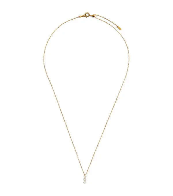 PERSEE Yellow And Diamond 3-stone Danaé Necklace - Gold