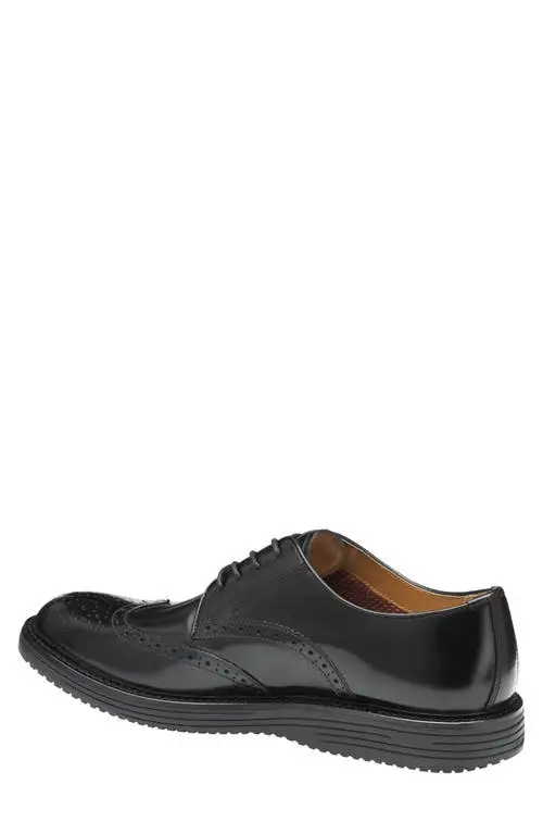 Johnston & Murphy Upton Wingtip Derby - Black/ Black Full Grain