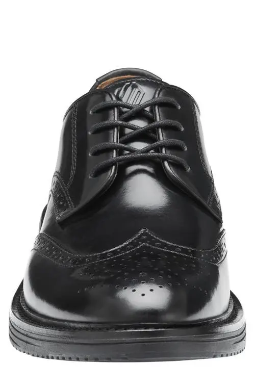 Johnston & Murphy Upton Wingtip Derby - Black/ Black Full Grain