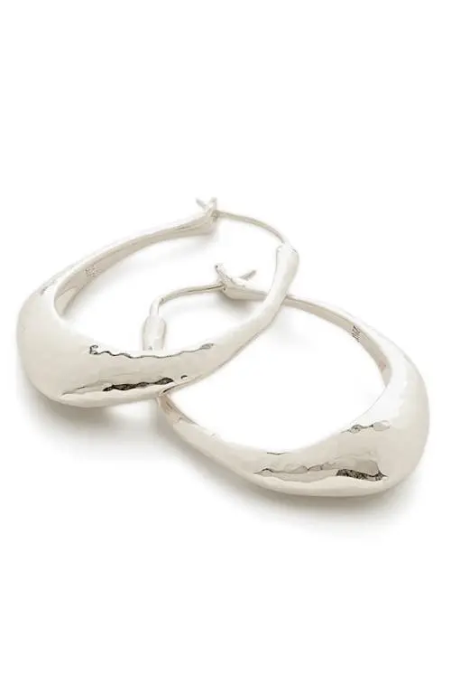 Monica Vinader Deia Medium Hoop Earrings - Sterling Silver