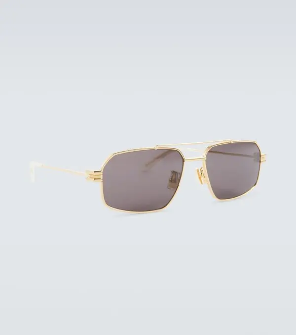 Bottega Veneta Bond Square Aviator Sunglasses