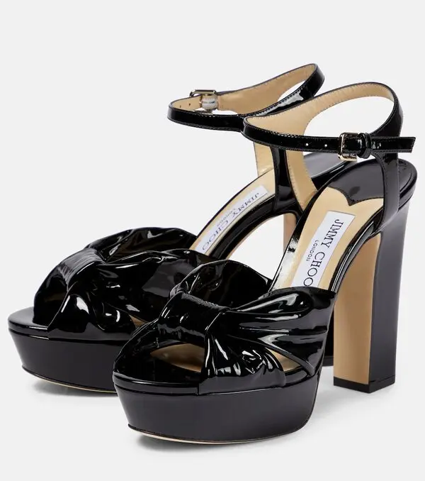 JIMMY CHOO Heloise 120 Platform Sandals - Black