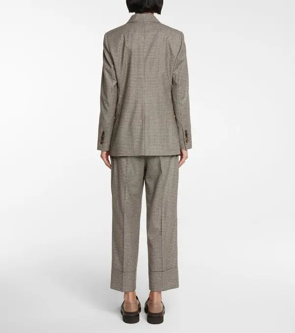 Brunello Cucinelli Houndstooth Wool Blazer