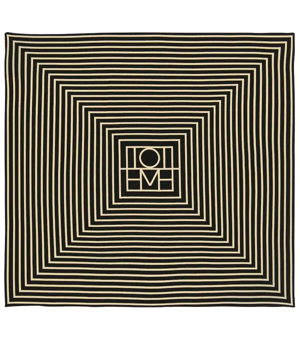TOTEME Logo Silk Scarf - Black