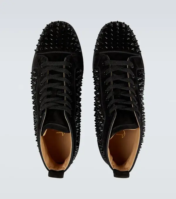 CHRISTIAN LOUBOUTIN Louis Orlato Suede Sneakers - Black