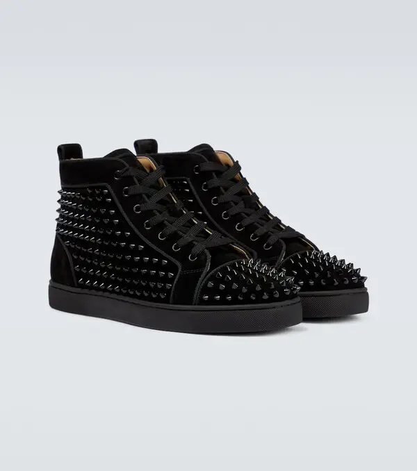 CHRISTIAN LOUBOUTIN Louis Orlato Suede Sneakers - Black