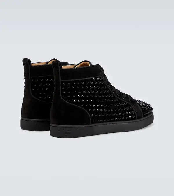 CHRISTIAN LOUBOUTIN Louis Orlato Suede Sneakers - Black