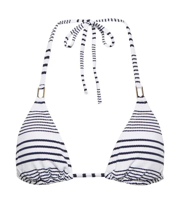 Melissa Odabash Cancun Striped Bikini Top - White