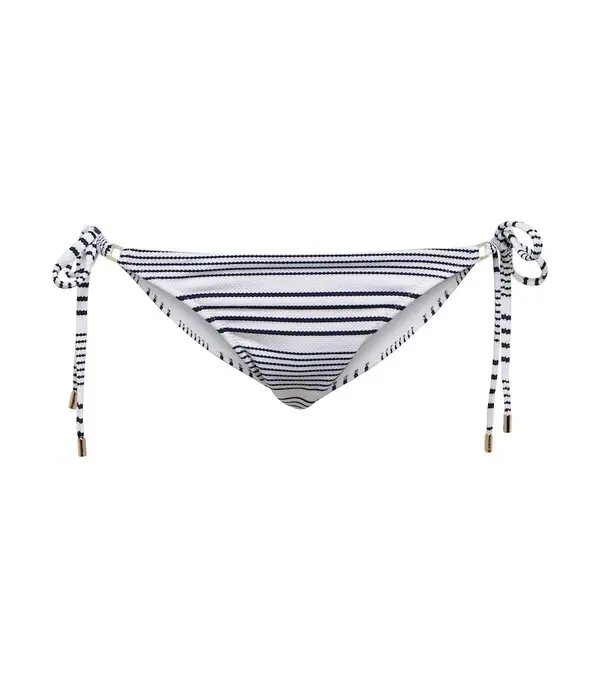 Melissa Odabash Cancun Striped Bikini Bottoms - White