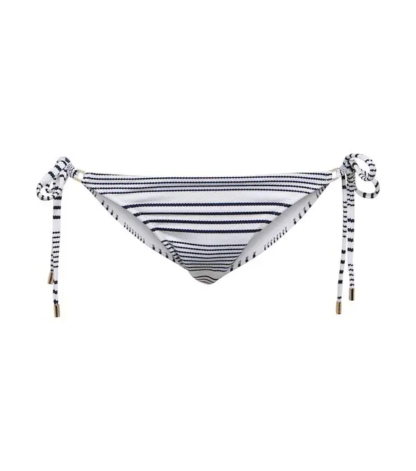 Melissa Odabash Cancun Striped Bikini Bottoms - White