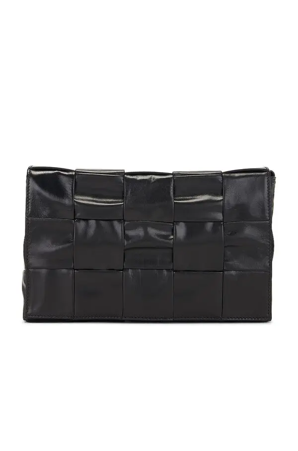Bottega Veneta Small Cassette Messenger - Black & Silver