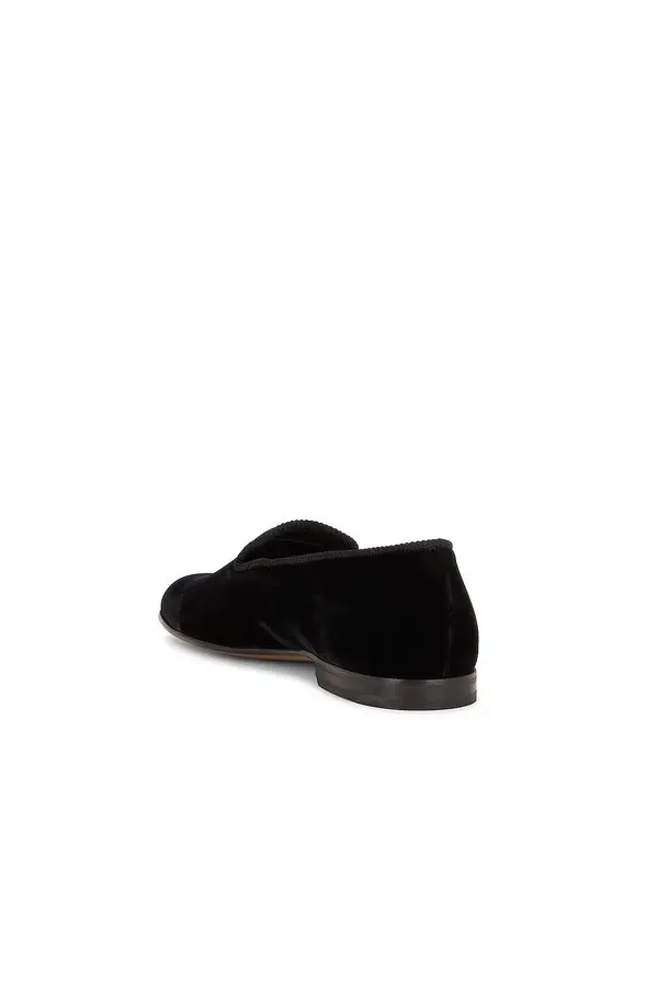 TOM FORD Velvet Loafer - Black