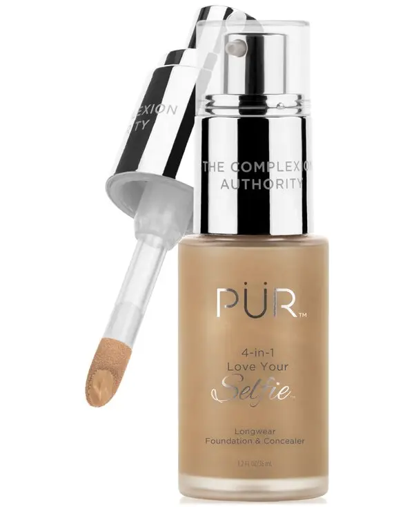 PUR 4-in-1 Love Your Selfie Longwear Foundation & Concealer Ln2 Fair Ivory - Tg6 Honey - Tan W,golden Undertones